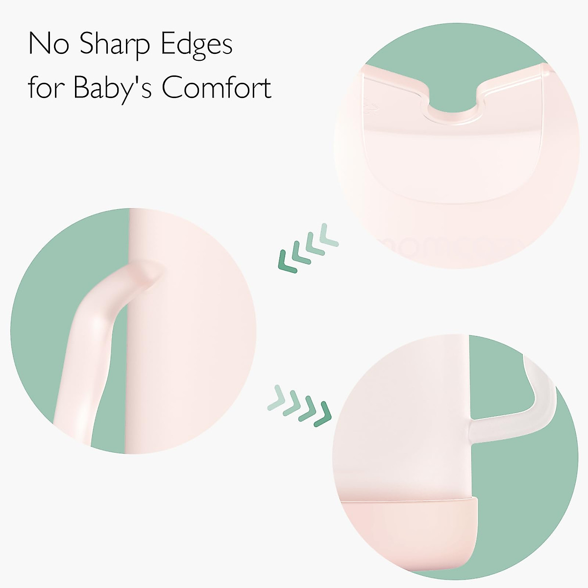 Momcozy Squeeze Pouch Holder for Food Pouches and Drink Boxes, Baby Pouch Holder Allows Baby to Self-Feed and Avoid Messes, Baby Food Pouch Holder Handle is Easy to Grip, Comfortable, Pink