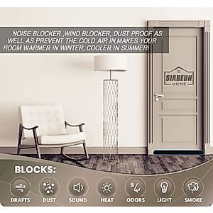 Door Draft Stopper,Draft Stopper for Bottom of Door,Front Door Draft Stopper Weather Stripping, Door Draft Blocker,30-36" Under Door Draft Stopper,Door Sweep Soundproof (Large White)