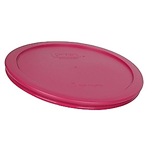 Pyrex 7402-PC 7 Cup Fuchsia Pink Round Plastic Storage Lid, Made in USA - 2 Pack