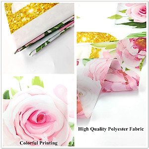 LOONELO Just Married Wedding Backdrop Wedding Banner with 118 X 19.7 inch, Floral Bridal Shower Backdrop Banner Sign for Bridal Shower Wedding Engagement Party Decorations Photography Background