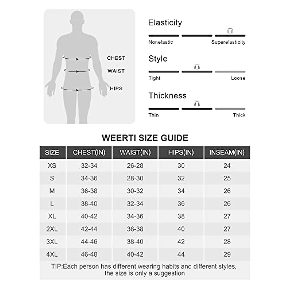 WEERTI Thermal Underwear for Men Long Johns Mens with Fleece Lined, Base Layer Men Cold Weather Top Bottom (Black XL)