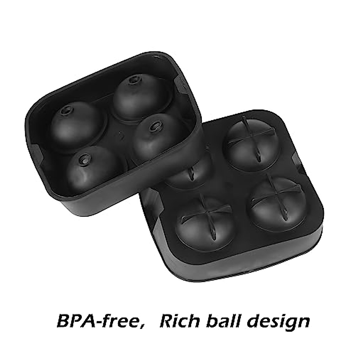 CUCUMI 4pcs 10oz Whiskey Rocks Glasses Old Fashioned Cocktail Glasses,Sphere Ice Molds, for Bourbon Scotch Drinking Bar Glassware Gifts