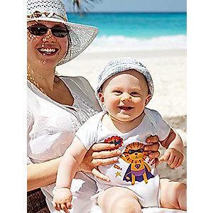 HESTYA 4 Pieces Baby Bodysuit Sublimation White Short Sleeve Shirt for Unisex Preemie Month Baby Boys Girls(White,0-3 Months)