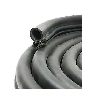 ESEWALAS 10FT/20FT Universal Automotive Door Seal Strip,U-Shape Car Door Rubber Seal Strip Trim Seal with Side Bulb,Self-Adhesive Car Weather Stripping Seal Strip,Home Applications (20Ft)