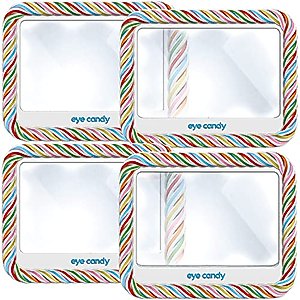 Eye Candy AS-SEEN-ON-TV Full Page Book Magnifier and Light to See Pages 3X Bigger, Optical Grade, Anti-Glare Page Magnifier & Book Light with Dimmable Brightness, 4 Pack