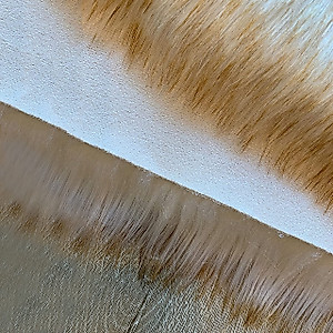 Luxury Faux Sheepskin Fur Rug | Fluffy Area Rug, Shag Rug for Bedroom, Living, Kids Room | Soft Fuzzy Rug, Non-Slip Home Décor Accent, Oval (3'x5', White/Brown Tips)