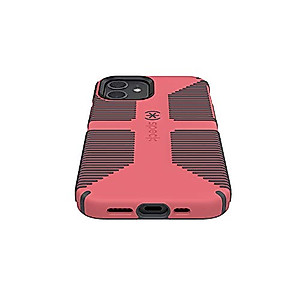 Speck Products CandyShell Pro Grip iPhone 12, iPhone 12 Pro Case, Raspberry Kiss Red/Slate Grey (137602-9240)