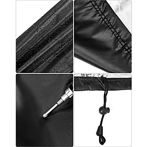 QWORK Universal Planer Dust Cover, Table Saw Cover, Miter Saw Cover, Protect Against Sawdust and Wood Chips, 28.3" x 24.4" x 19.6", Black, Fits Most Planer, Bench Drill Press