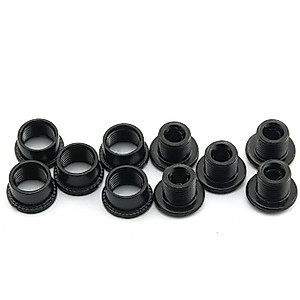 5pcs MTB Chainring Screw Mountain Road Bike Refitting Crankset Parts 4.9mm Fixing Bolts for Single Chainwheel Black