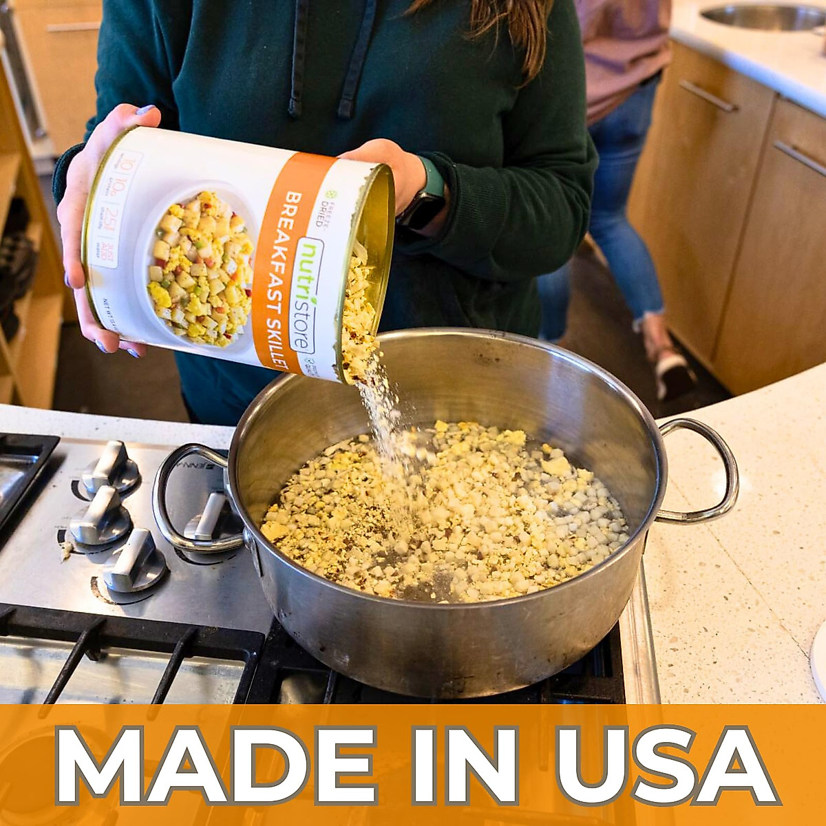 Nutristore Freeze-Dried Breakfast Skillet | Emergency Survival Bulk Food Storage Meal | Perfect for Everyday Quick Meals and Long-Term Storage | 25 Year Shelf Life | USDA Inspected (1-Pack)