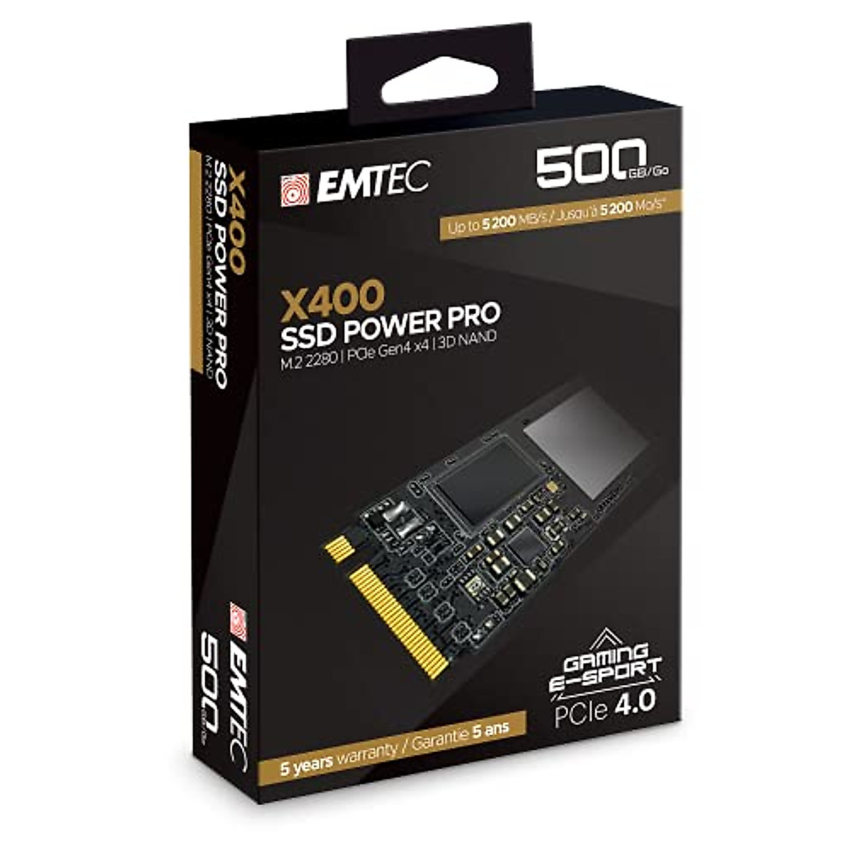 Emtec 500GB X400 Power Pro M.2 2280 PCIe Gen 4.0 x4 Internal Solid State Drive (SSD) ECSSD500GX400