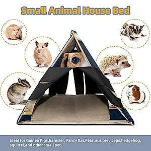 enheng Small Pet Hideout Beagle Puppy Dog Hamster House Guinea Pig Playhouse for Dwarf Rabbits Hedgehogs Chinchillas