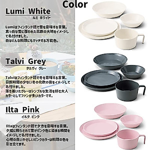 TAMAKI Luonto T-947746 5-Piece Set, Tyvas Blue Plate, Color Dish, Pasta Plate, Bowl, Soup Cup