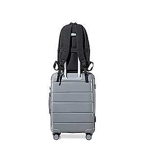 Joyway 20 In Carry On Luggage with Spinner Wheels,Hardside Luggage Sets PP Durable Suitcase with TSA Lock(Grey,20inch)