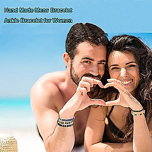 5pcs Surfer Beach Bracelet For Men, Ankle Bracelet for Women, Unisex Handmade Men's Bracelet Waterproof Surfer Bracelet Colorful Anklet Bracelet String Rope Jewelry for Women Men Friendship Bracelets