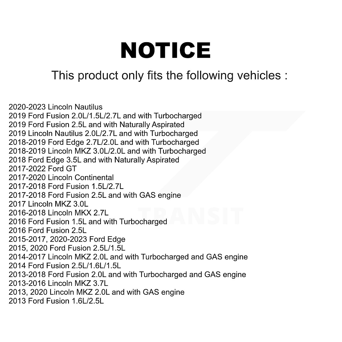 Air Filter 57-WA10048 Replacement For Ford Fusion Edge Lincoln MKZ MKX Nautilus Continental GT