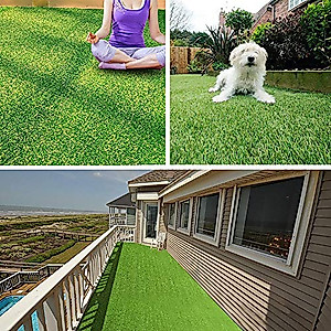 PET GROW PG1-4 Artificial Grass Rug 6.5 FT x10 FT(65 Square FT), Realistic Indoor Outdoor Garden Lawn Landscape Patio Synthetic Turf Mat- Thick Fake Faux Grass