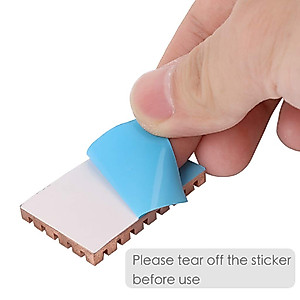 icepc mSATA SSD Pure Copper Heatsink PCIe Cooler with High Performance Thermal Conductivity Adhesive for Cooling Mini-SATA Solid State Disk SSD Radiator(40x26x4mm)