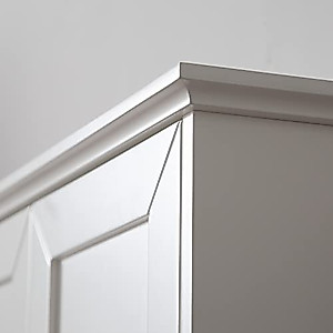 OONNEE White Bathroom Wall Cabinet 24x30 Inch Over Toilet Storage Cabinet Wall Mounted Wooden Bathroom Medicine Cabinet with Adjustable Shelf, 2-Door Wall Hanging Cabinet, Metal Handle, Soft Hinge