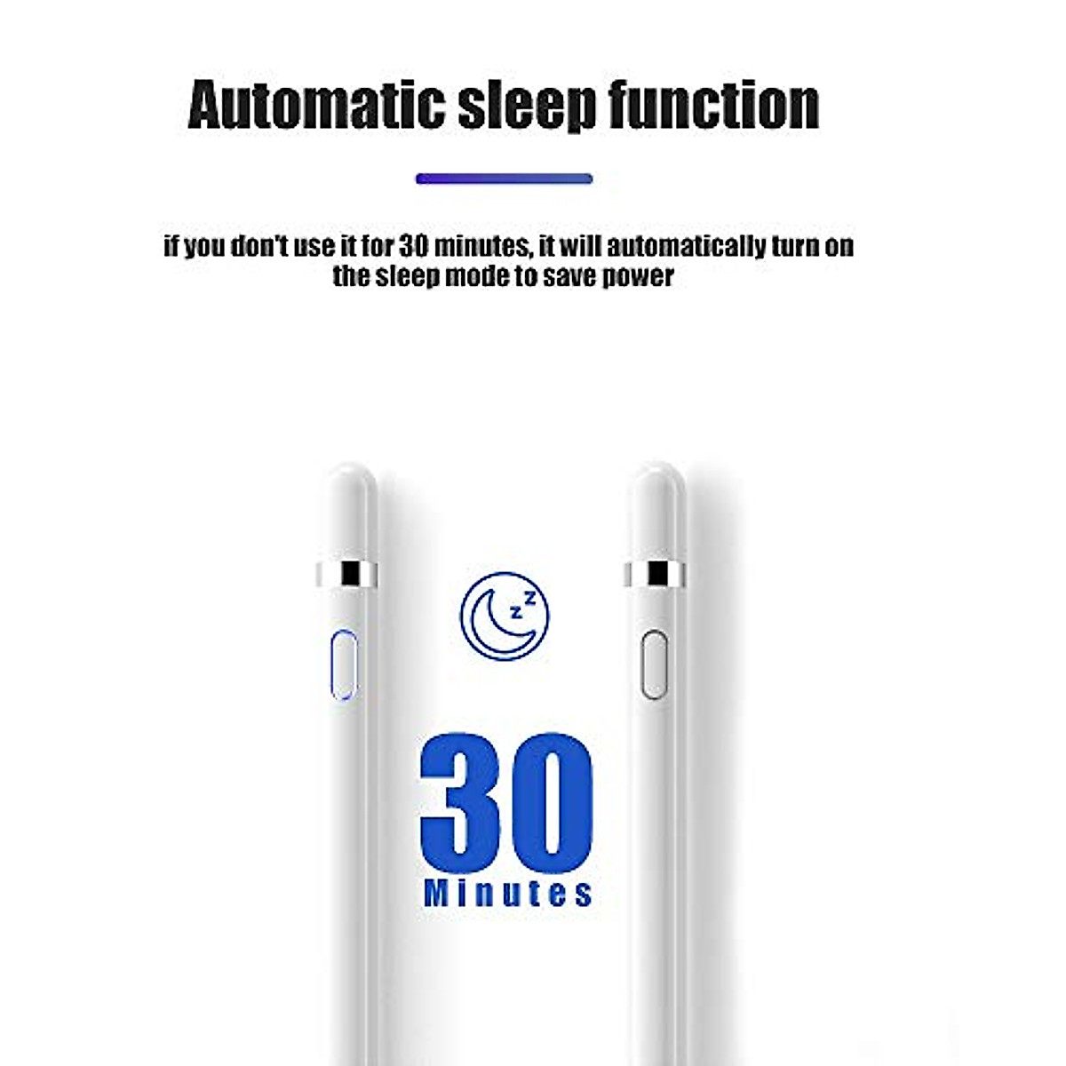 Active Stylus Pencil Compatible for Apple,Stylus Pens for Touch Screens, Capacitive Pencil for Kid Student Drawing, Writing,High Sensitivity,for Touch Screen Devices Tablet,Smartphone (White)