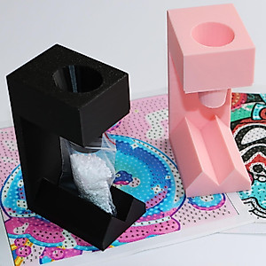 PIAOLGYI Diamond Painting Bag Funnel,Diamond Painting Drill Funnel for Zip Bags,Diamond Painting Accessories(Black)