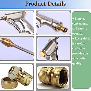 Garden Hose Nozzles,High Pressure Water Hose Nozzle Sprayer Head,360°Water Adjustment,2 Different Types of 3/4”Quick Connectors, for Watering Garden and Lawn,Washing Cars,Cleaning,Showering Dogs&Pets