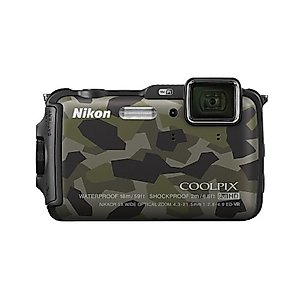 Nikon COOLPIX AW120 16.1 MP Wi-Fi and Waterproof Digital Camera with GPS and Full HD 1080p Video (Camouflage) (Discontinued by Manufacturer)