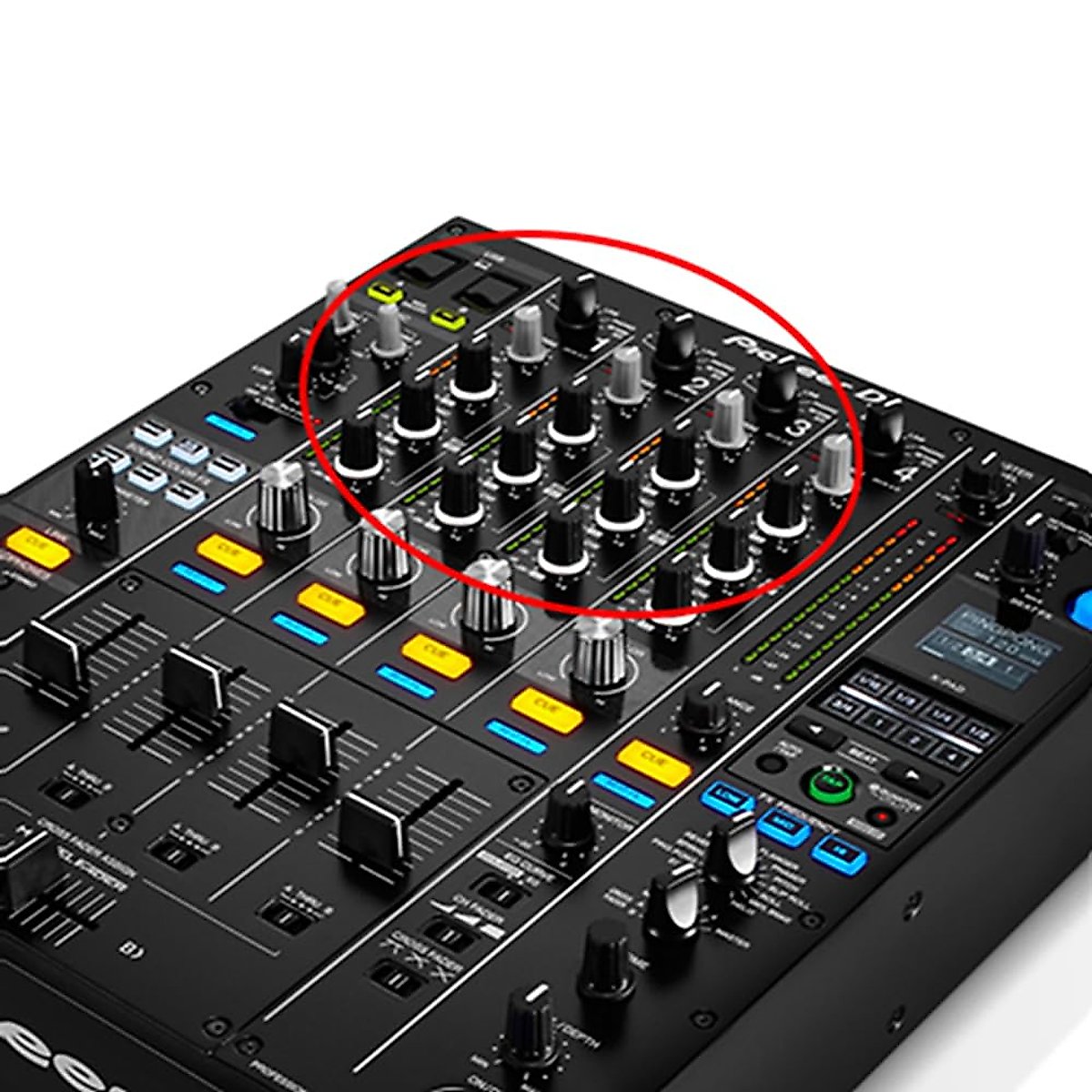 WXYINSPAS 5pcs Universal EQ Rotary Knob Replacement Equalizer Potentiometer Fader Knobs Push Rod Cap for DJ Controller Mixer Console Pioneer DJM、DDJ、XDJ, Denon Numark AKAI RANE VESTAX (Grey Hats)