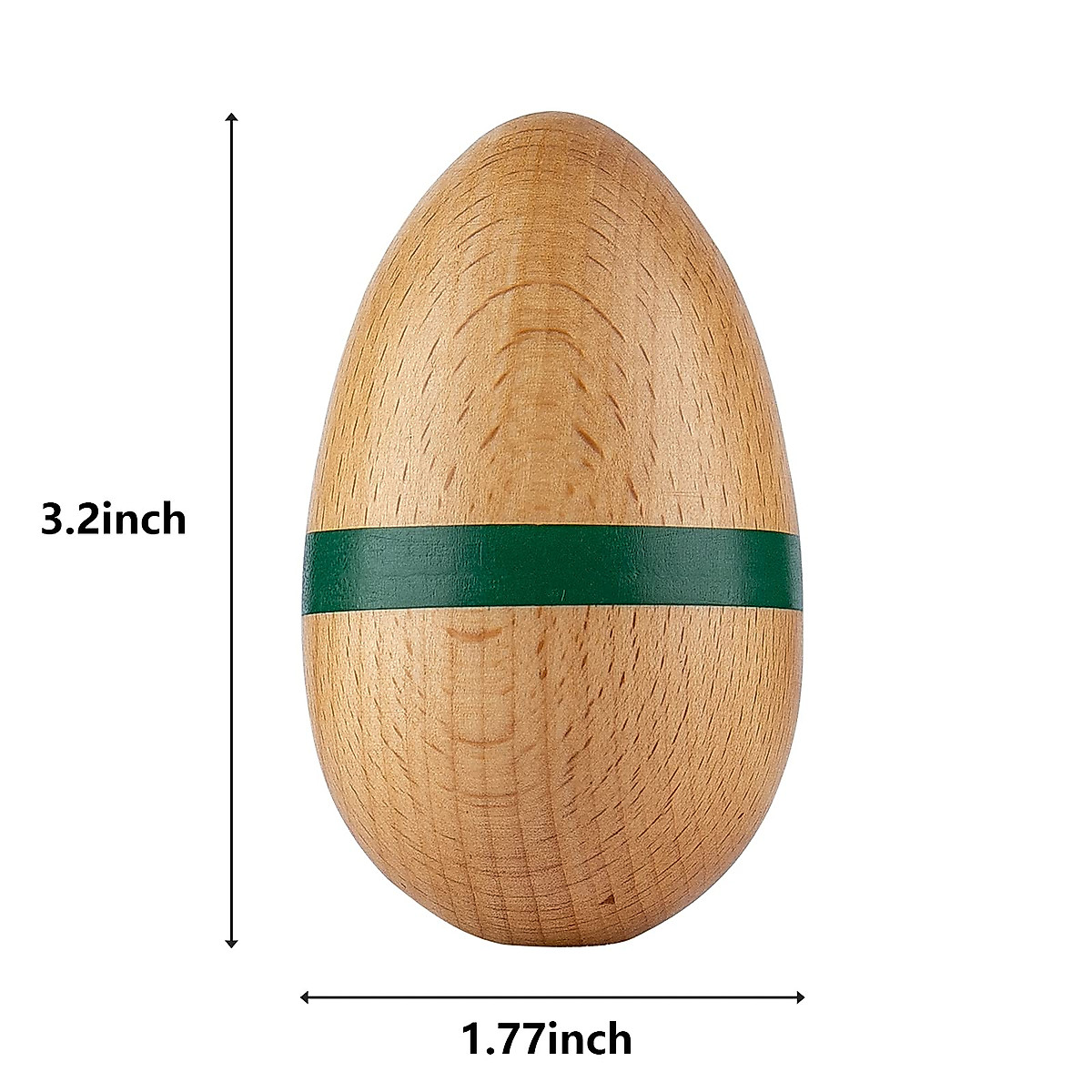 Eggs Shakers, Profession Wooden Egg Maracas Shakers For Adults, Hand Percussion Instrument for Musical Education Party Classroom Prizes (Natural Big)