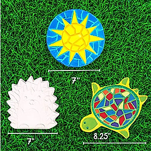 Creative Roots Paint Your Own Stepping Stones Multipack with Turtle, Hedgehog & Sun Stepping Stones by Horizon Group USA