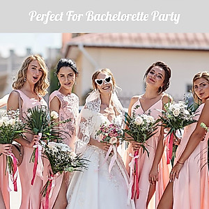 Bride Sunglasses for Bachelorette - White Glasses with rhinestone for Bridesmaid Sunnies, Bride to Be Gift, Bachelorette Accessories Party Favors