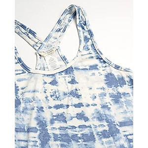 Lucky Brand Women's Pajama Set - 2 Piece Cross Back Tank Top and Sleep Shorts (S-XL), Size Large, Blue Tie Dye
