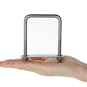 CertBuy 8 Pack Square U-Bolts 2-1/2" Inner Width 100mm Length 304 Stainless Steel U-Bolts with Washers and Nuts Replacement Parts and Accessories for Automobiles Trailer, Ski Boat, or Sailboat Trailer