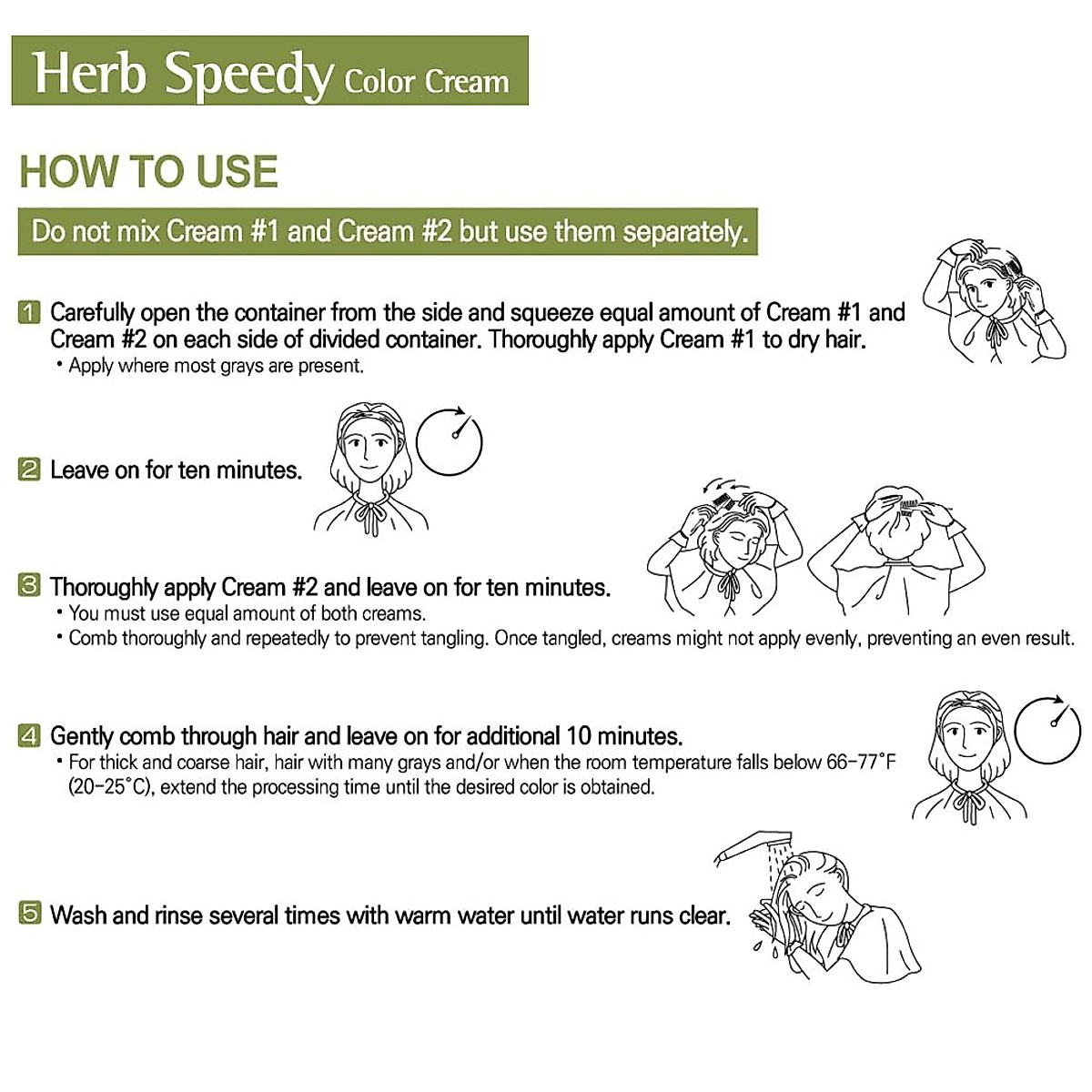 DONGSUNG Herb Speedy Color Cream (Soft Black, 1 Pack), PPD-Free Ammonia-Free Vegan Hair Dye with Sun Protection, Odorless, Gentle for Sensitive Scalp, No Eye or Scalp Irritation