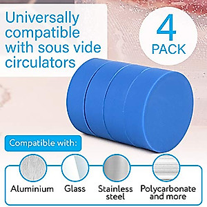[4 pack] Sous Vide Magnets to Keep Bags Submerged and In Place - Sous Vide Accessories to Stop Floating Bags and Undercooking - Great Alternative to Sous Vide Weights, Balls, Clips, and Racks