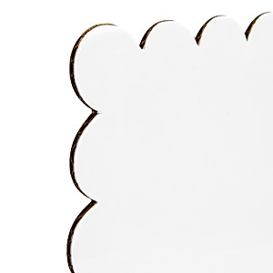 Sparkle and Bash White Foil Cake Boards, Scalloped Rectangle Dessert Base (14 x 10 In, 25 Pack)