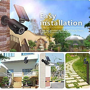 Solar Motion Sensor Light Outdoor - 800Lumens 8 LED Spotlight 5-Watt Solar Lights Outdoor IP66 Waterproof, Wireless Solar Flood Light for Porch Garden Patio Driveway Pathway,Aluminum,Pack of 2 (black)