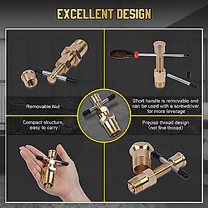 Olive Puller Not Damage The Pipe Olive Remover Ferrule Puller Corrosion-Resistant Compression Ring Removal Tool Suitable for Brass Pipes with Diameters of NPT 1/2" & NPT 3/4" Ferrule Removal Tool