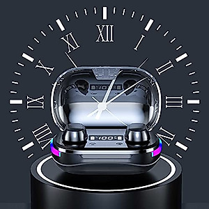 YUUAND Wireless Earphones Stereo Earbuds LED Digital Display in Ear Noise Cancelling Bass Bluetooth 5.3 TWS for iOS Android