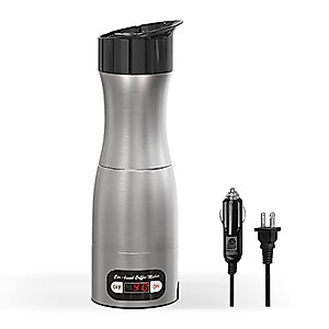 KreeySant Portable Coffee Maker 12V/24V Compact Espresso Machine for Driving Office Home, 3-in-1 Multi-Function Portable Espresso Maker with LED Screen Display Fast Heating