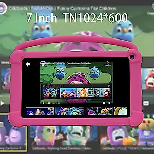 Kids Tablet 7 inch, Android Tablet for Kids, 16GB ROM, Support 128GB Expand, with Parental Control, Google Certified Toddler Tablet, WiFi, Bluetooth, Dual Camera Tablet with Silicone Case