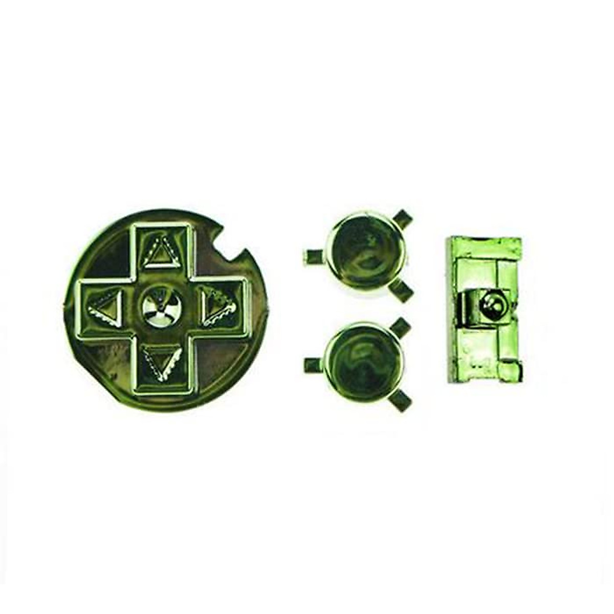 Limentea Chrome Buttons Power ON Off Key Keypads A B Direction Button D Pads for Gameboy Pocket GBP (Chrome Green)