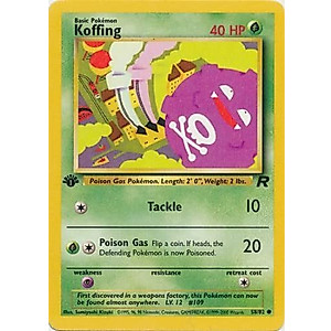 Pokemon Team Rocket 1st Edition Common Card #58/82 Koffing