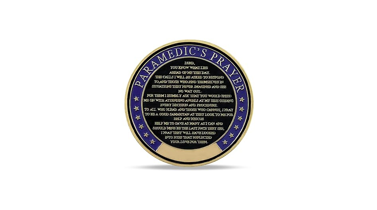 Medical Services EMT/EMS Challenge Coin Paramedic's Prayer Thank You ...