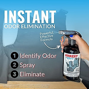 Arrest My Vest Military and Police Grade Odor Eliminating Spray for Body Armor Odor, Tactical Gear. Safe on K9's. Safe on All Ballistic Vests and Fabrics - New Night Shift Fragrance - 2 16 oz Bottles