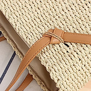H.S.G.K Women's Summer Handbag Casual Multifunctional Shoulder Bags Straw Handbag Ladies Vintage Square Basket