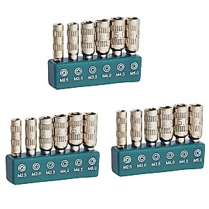 COMOK 6 in 1 H4 Shank 2.5mm 3mm 3.5mm 4mm 4.5mm 5mm 6 Points Hex Socket 3Set