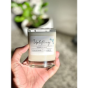 Marcella Candles Grapefruit Candle - Uplifting Grapefruit Mint Aromatherapy Candle, Hand-Poured Soy Wax Candle, 13oz Two Wick Non-Toxic Lavender 0
