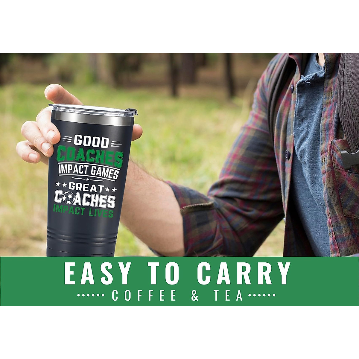 Onebttl Soccer Coach Gifts, Funny Gift Idea for Appreciation, Christmas, Birthday, 20oz Stainless Steel Insulated Tumbler Travel Mug