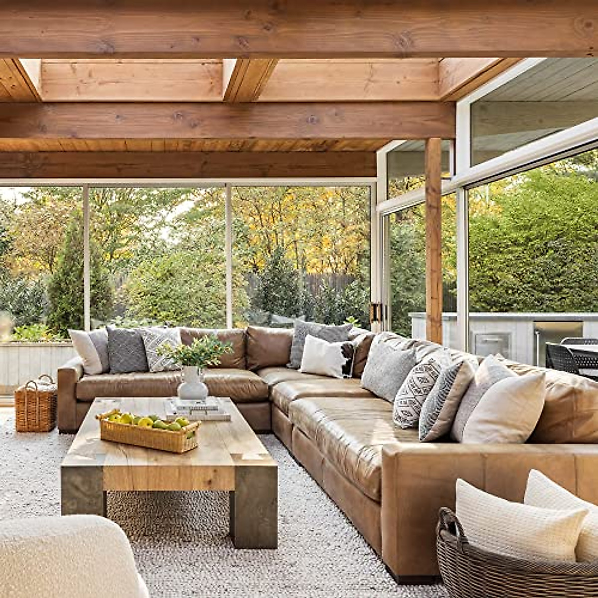 The Basket Lady Oval Wicker Laundry Basket, 25 in L x 19 in W x 14 in H, Antique Walnut Brown